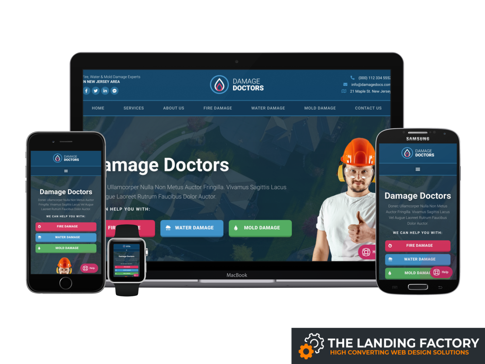 Homepage template design for home emergency service companies by Drazen ...