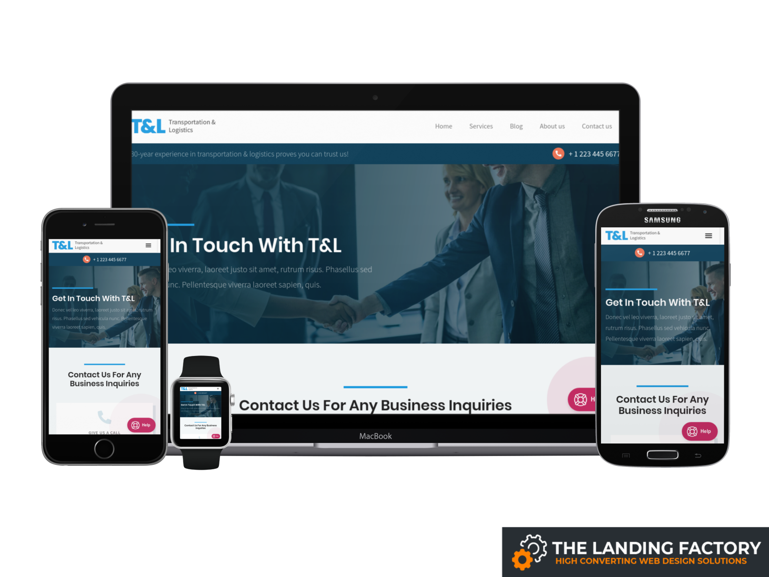 Contact us page template for transport and logistics companies by ...