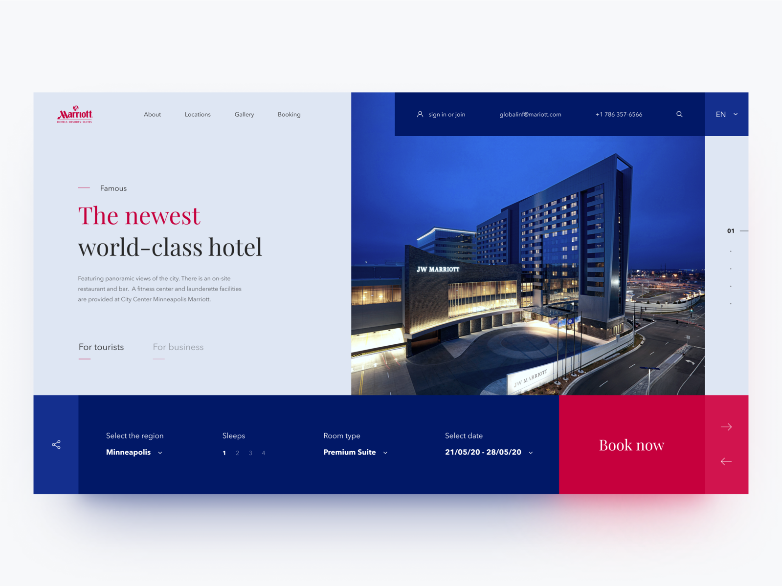Сoncept for the hotel Marriott by Vladislav Berg on Dribbble