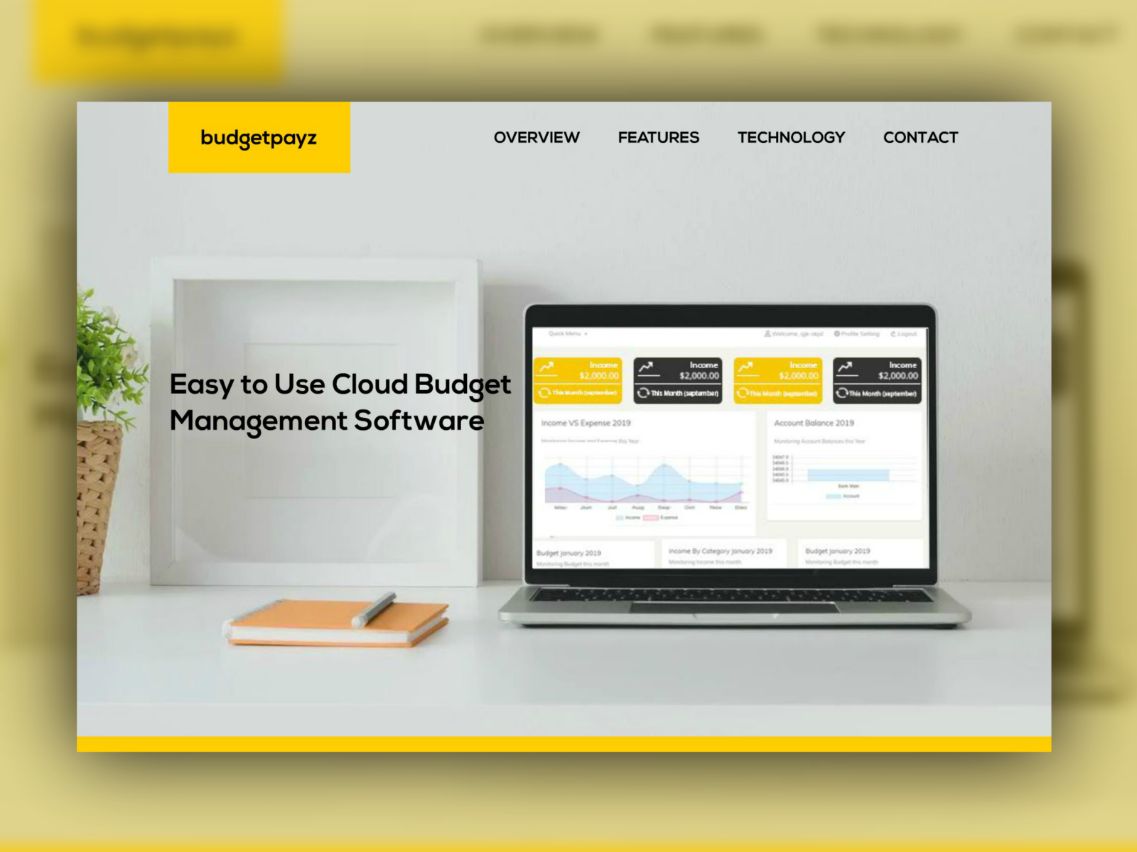 budgeting site onepage by Indiana Yourself on Dribbble