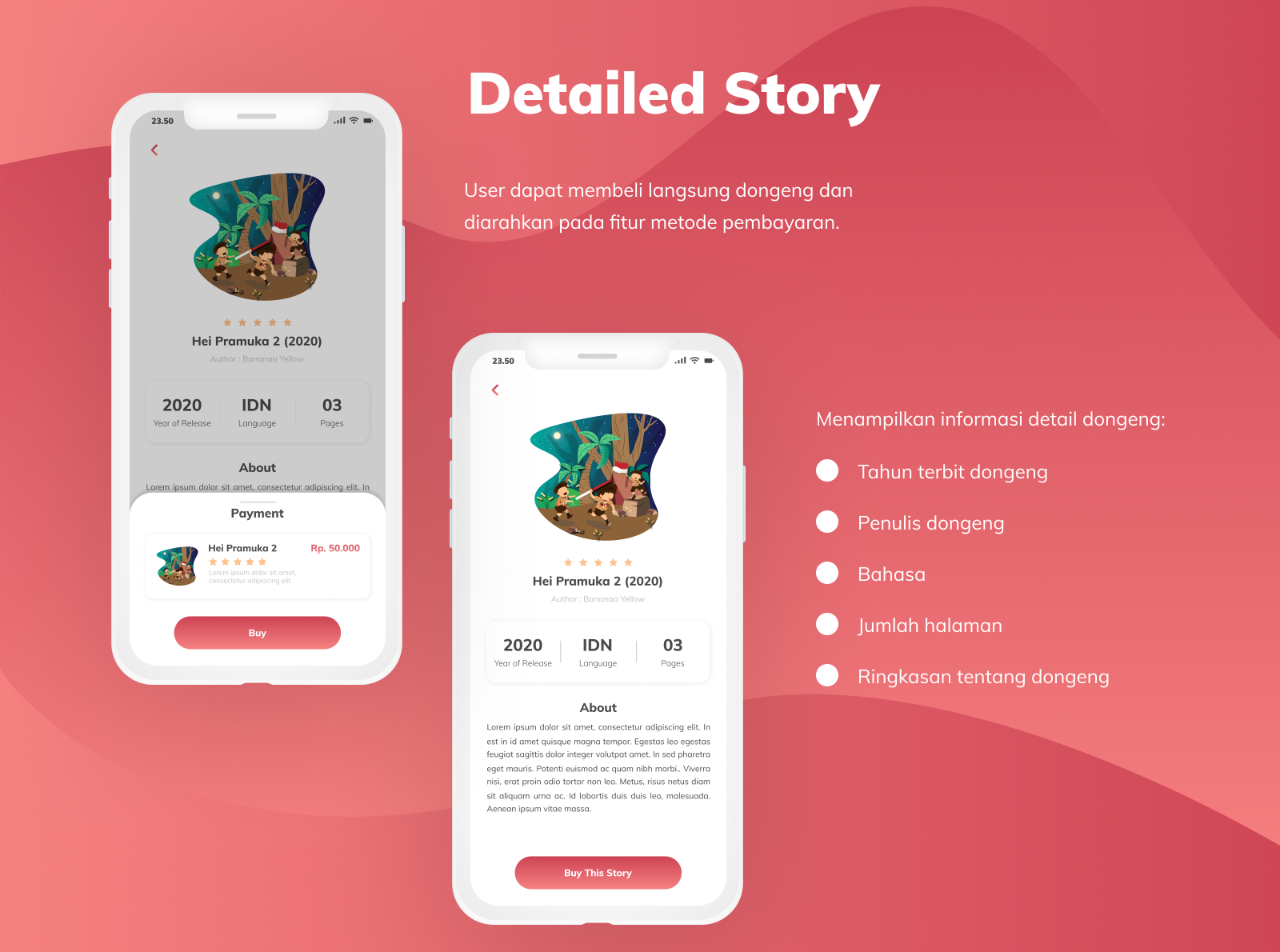 Detail Story UI Design by Aubry Sahadat Mayasa on Dribbble