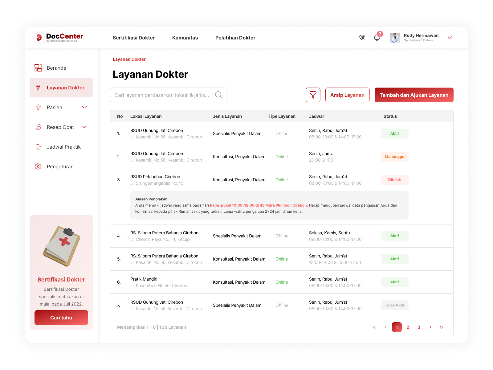 List Table Features [DocCenter Web] by Aubry Sahadat Mayasa on Dribbble