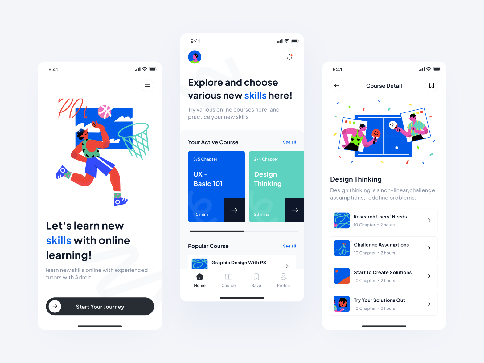 Adroit - Online Course Mobile App by Anisah Nabilah on Dribbble
