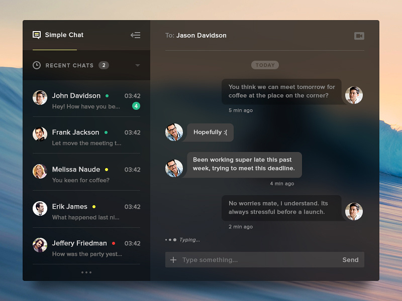 Simple Chat UI by Isoflow on Dribbble