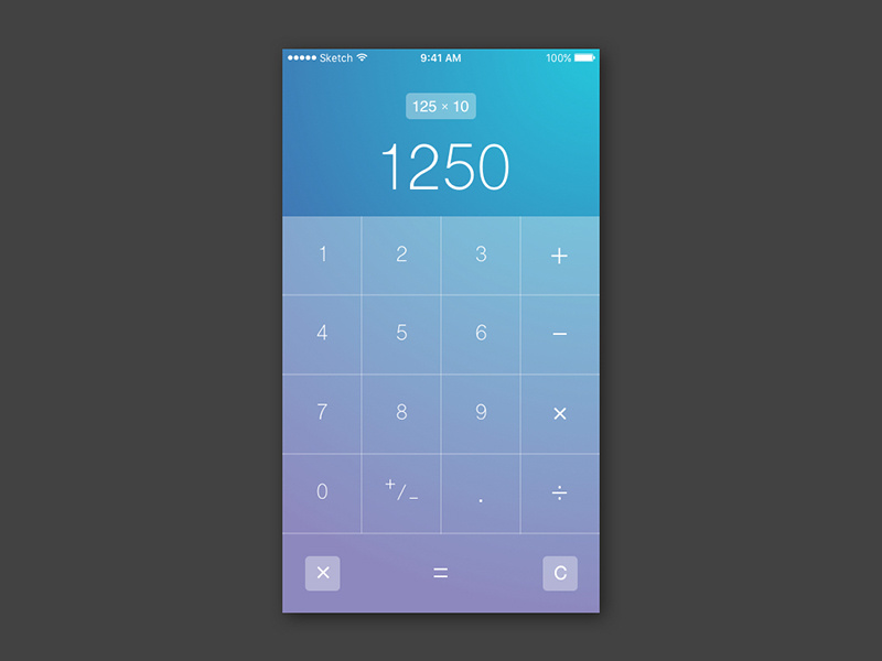 004 Daily UI : Calculator Interface by Nick Jacoy on Dribbble