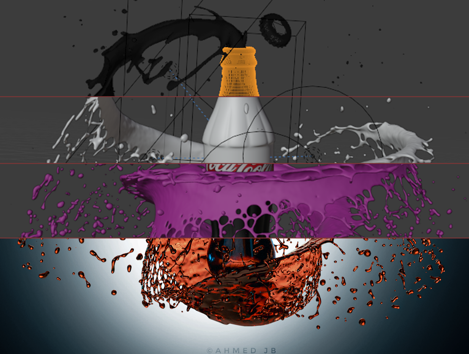 coca cola bottle CGI Showreel by Ahmed Jabnouni on Dribbble