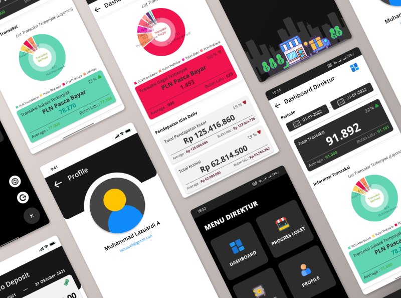 UI Dashboard Kios Deliv Mobile by Muhammad Lazuardi Adinegara on Dribbble