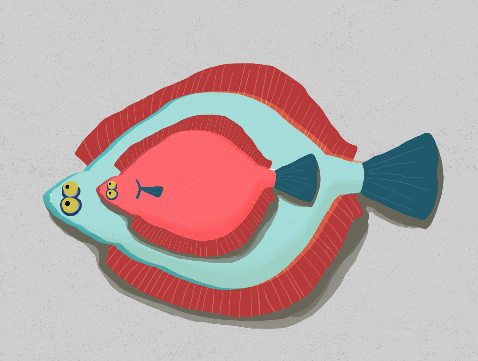 fish on a fish by Pauline Cremer on Dribbble