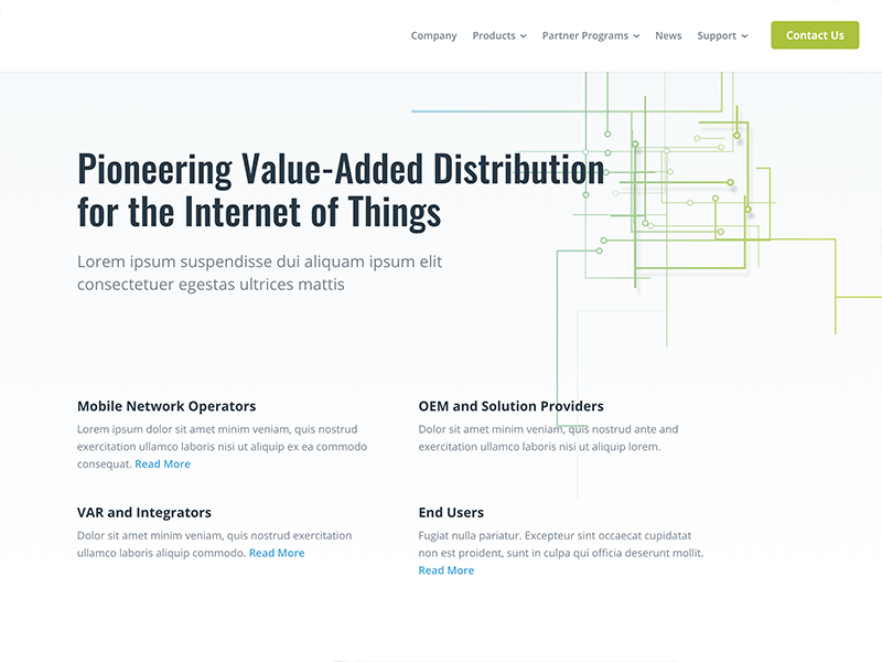 IoT Company Home Page Concept by Nik Rowell on Dribbble