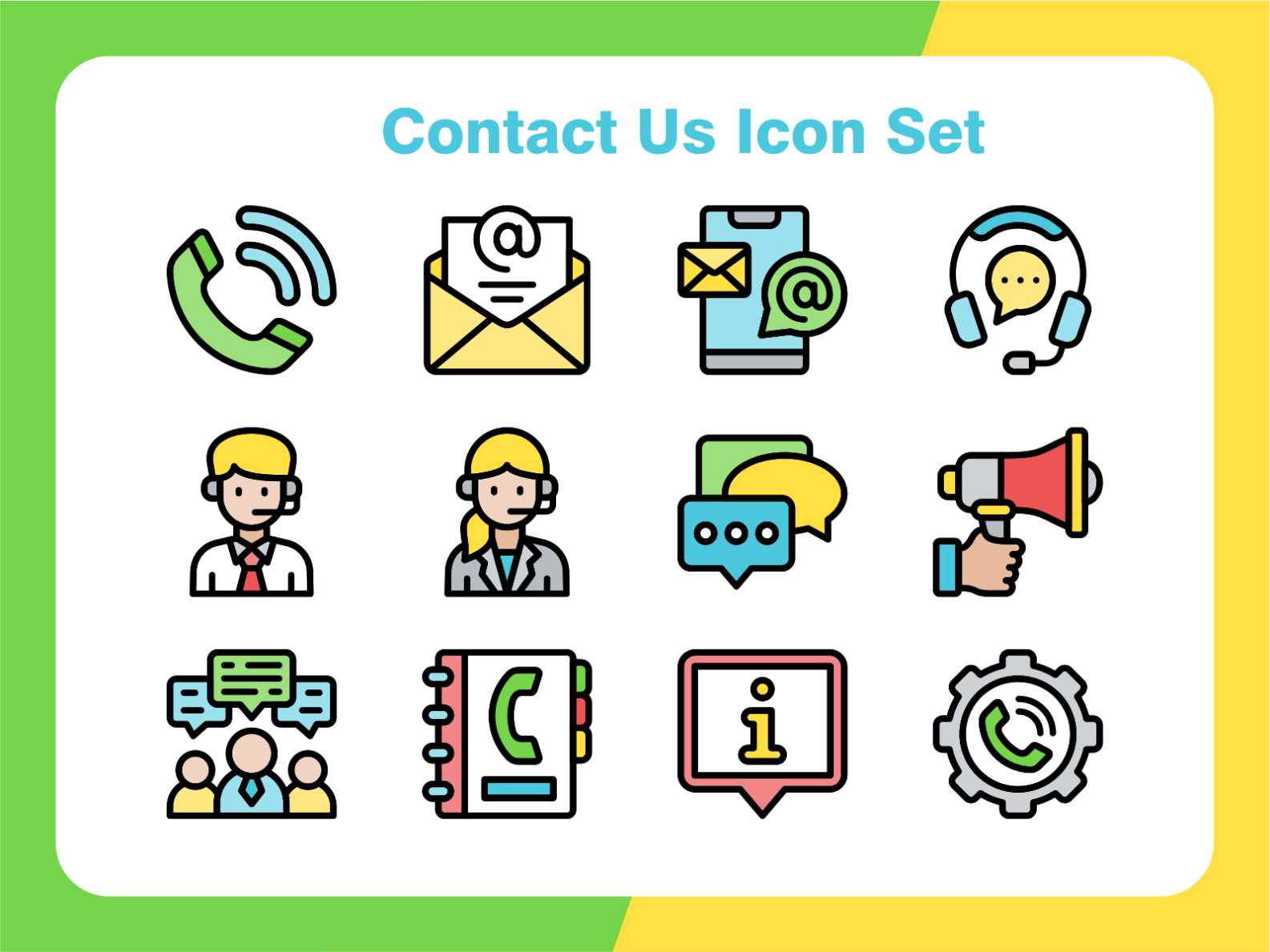 Contact Us Icon set by Dimas Anom on Dribbble
