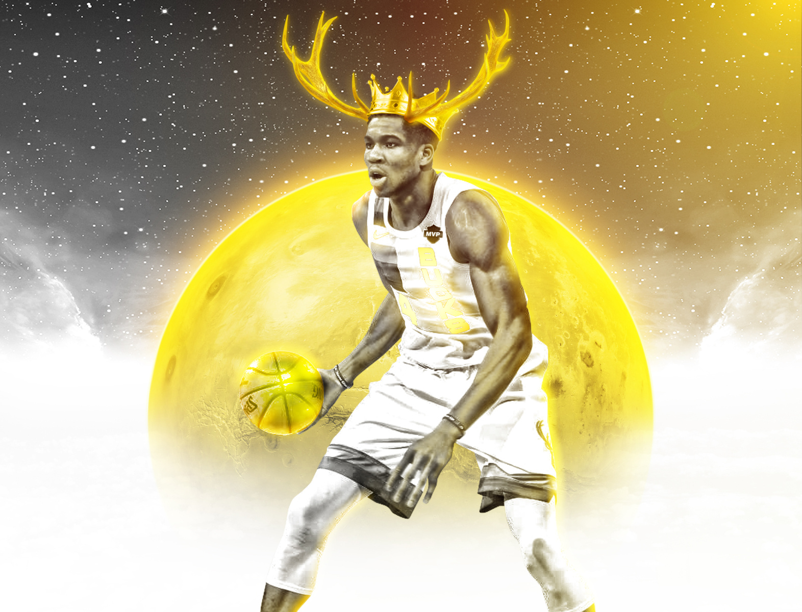 Golden Giannis artwork by Mike Gyamfi on Dribbble
