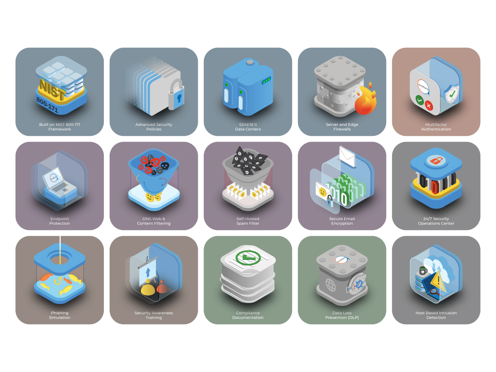 Secure Data Center Icon