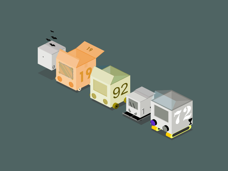 Isometric Car Box Race by Gunes Ozcan on Dribbble