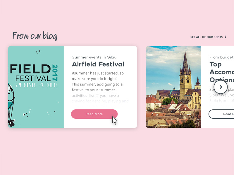 Blog Section by Silviu Sotelecan on Dribbble