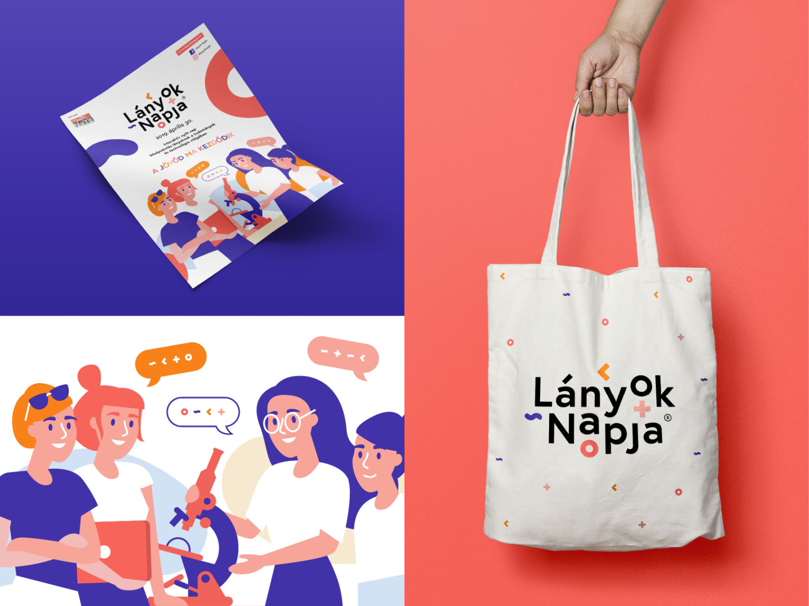 Girls' Day event branding by Eszter Ny. on Dribbble