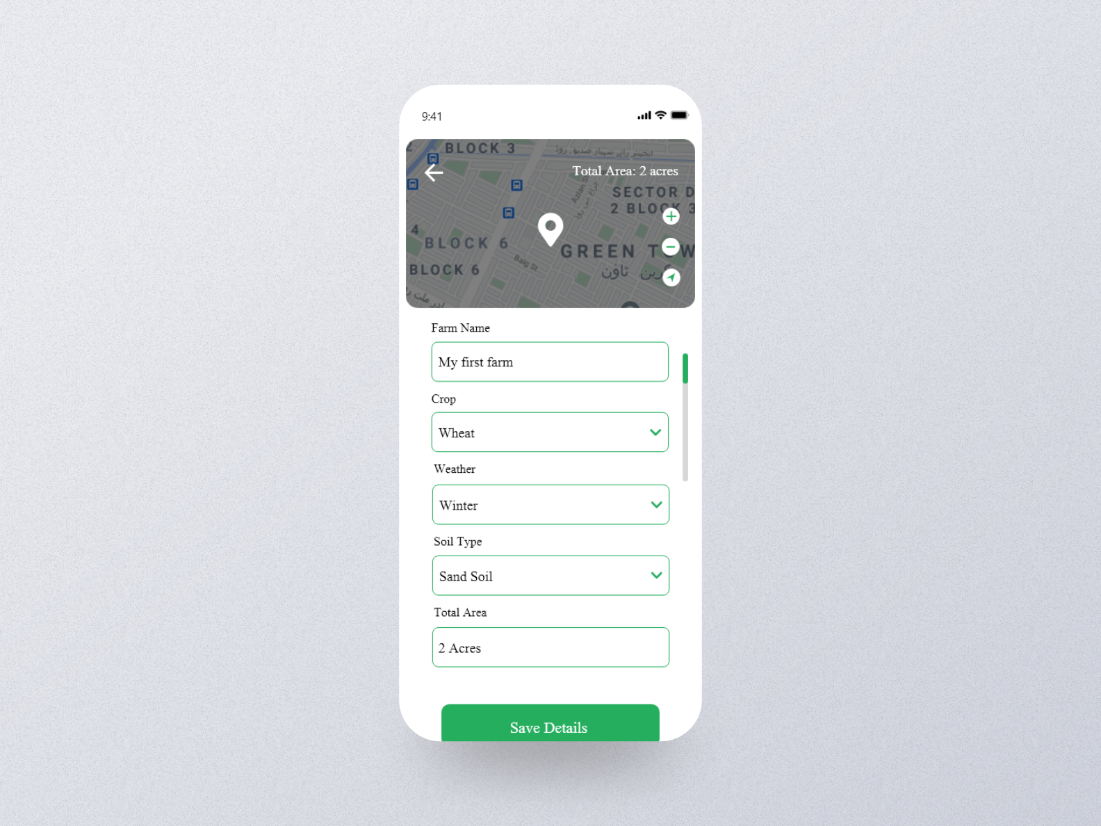 Infarmer App - Map Selection Options by Taimoor Nasir on Dribbble