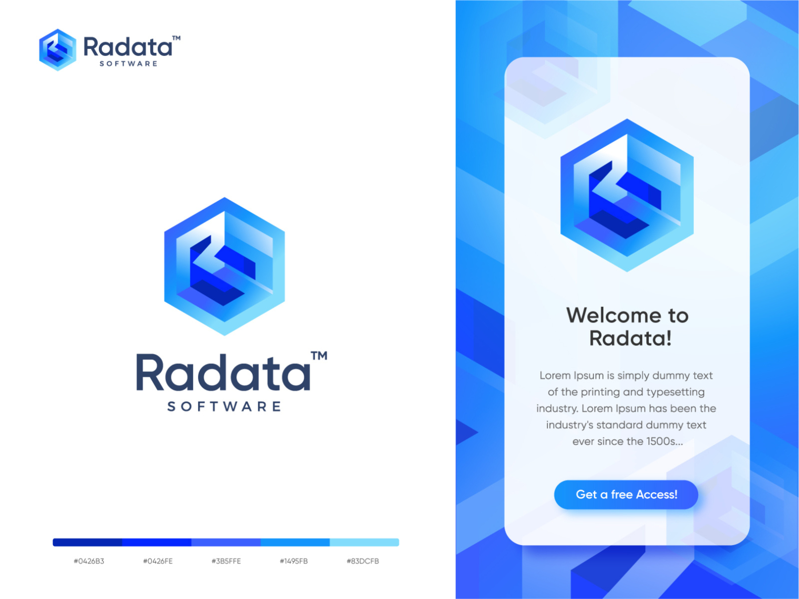 Radata Software - Modern Data Technology Logo. by uxboss™ ⚡ Logo Design ...