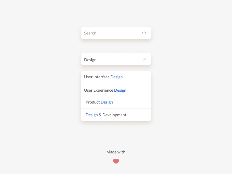 Search Interface Design by Zunaid Aslam on Dribbble