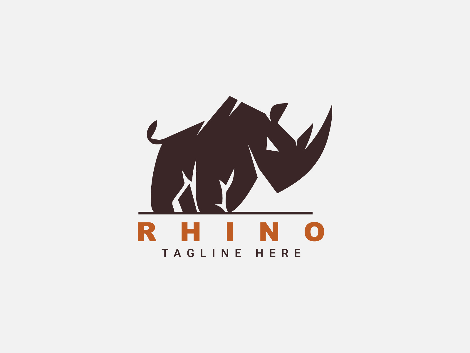 Rhino Logo by Hussnain Graphics on Dribbble