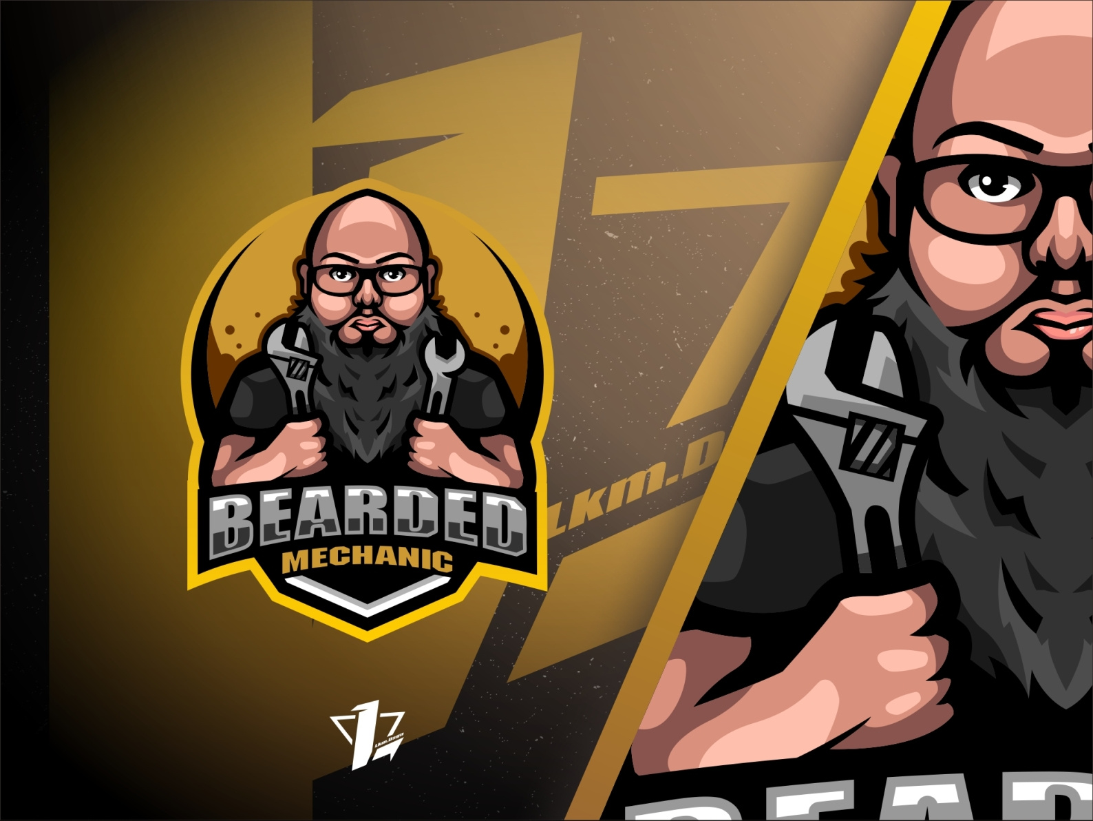 Bearded Mechanic by Lkm.Dsgn on Dribbble