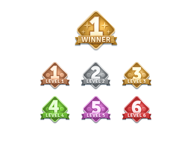 Level Badge Lineup by Scopely on Dribbble