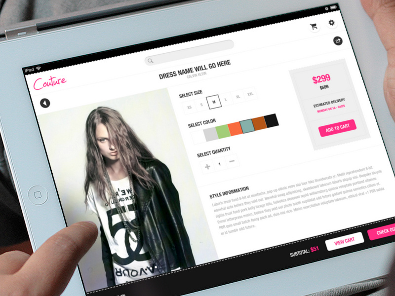 Couture Shopping App by Lightmaker Design Team for Lightmaker on Dribbble
