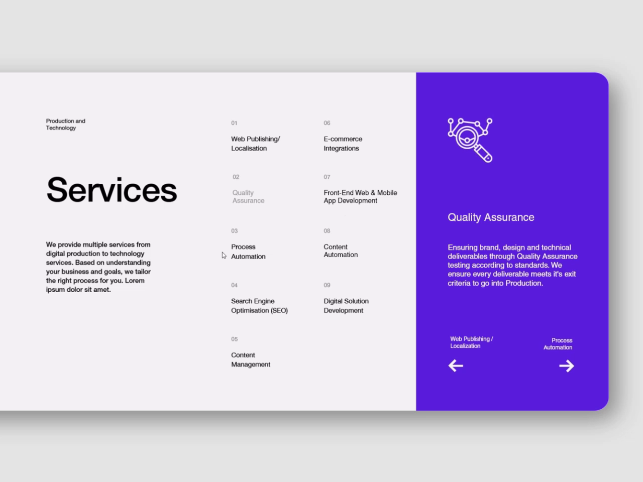 Services section prototype by Marphel on Dribbble