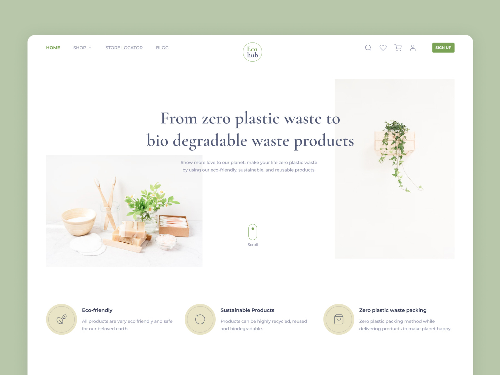 Eco hub website by Hamsa R on Dribbble