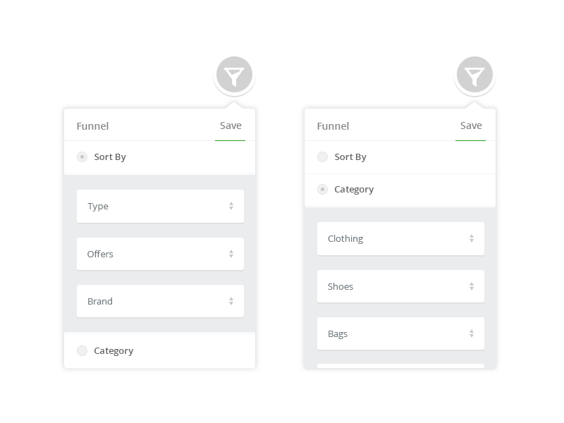 Filter UI designs, themes, templates and downloadable graphic elements ...