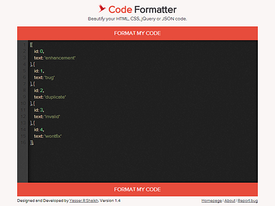 Code Formatter by Yasser Shaikh on Dribbble