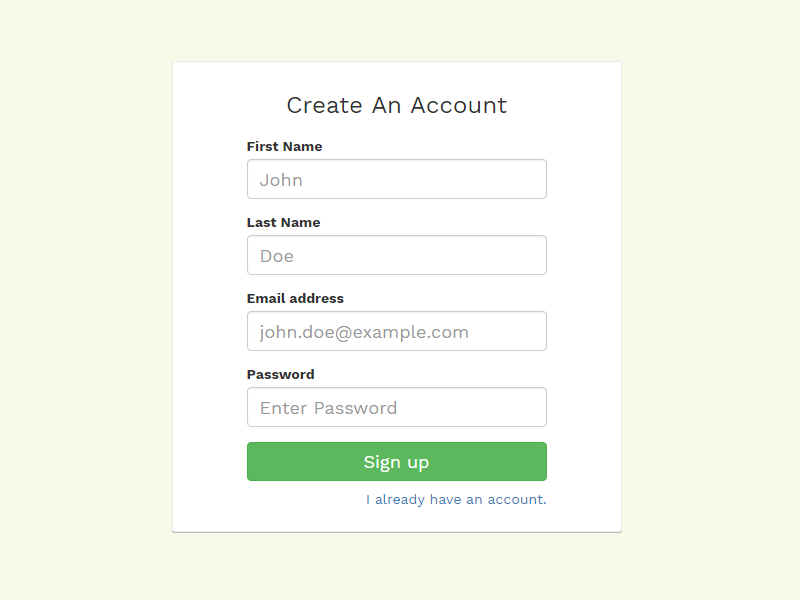 A yet another sign up page again :) by Yasser Shaikh on Dribbble