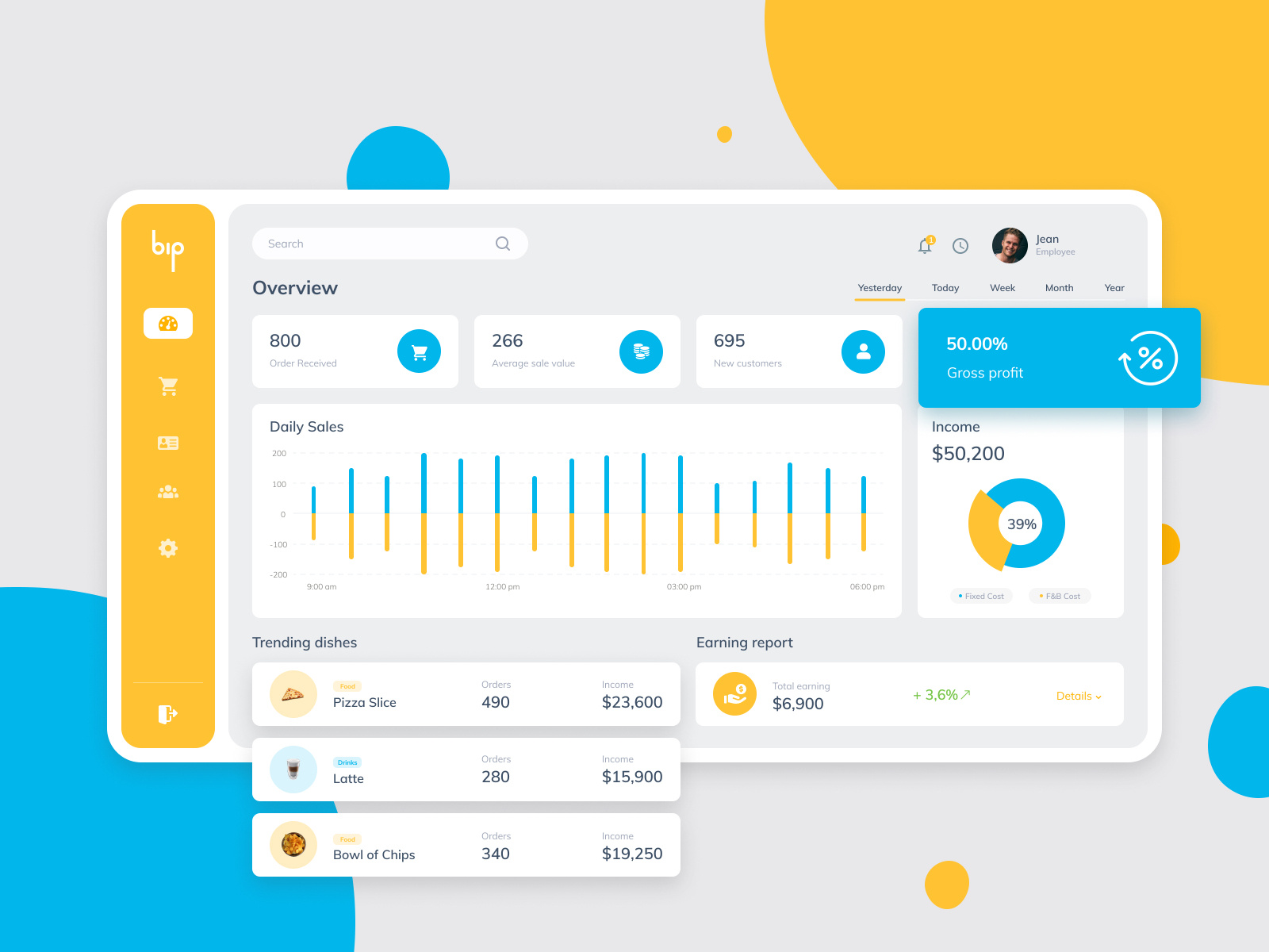 Desktop dashboards for Bip Pos Technologies by Equal on Dribbble