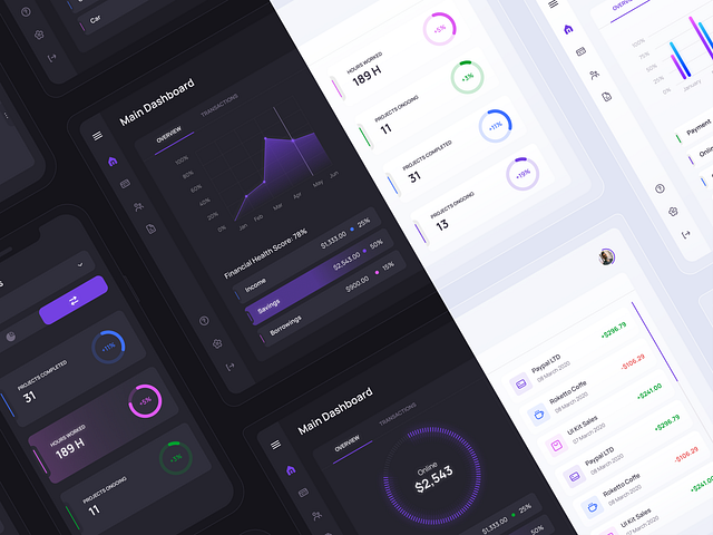 Dark mode for a FinTech credit project by Equal on Dribbble