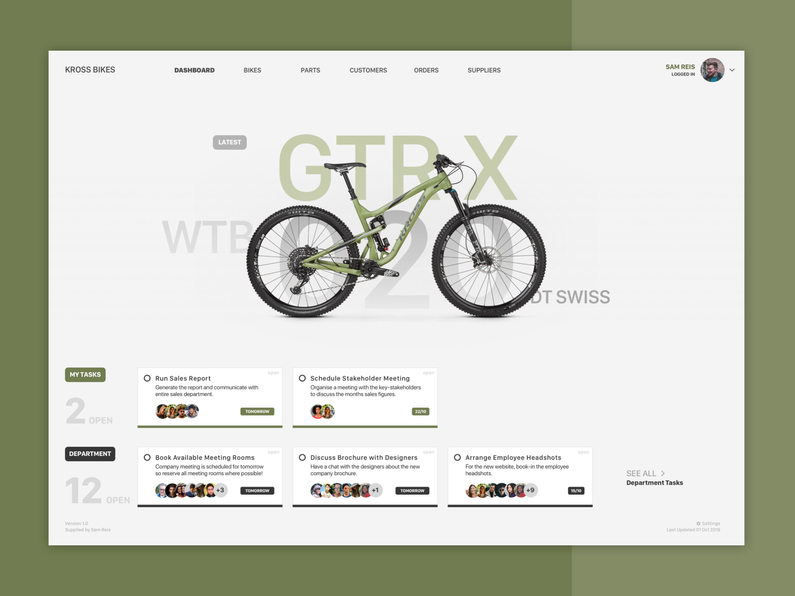 Bike Company - FileMaker Dashboard by Sam Reis for Bevl Software on ...