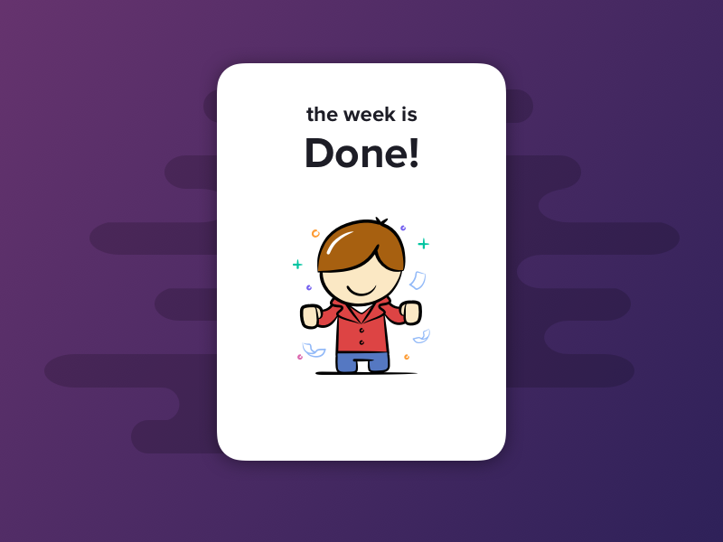 a Card - the Week is Done! by Olga on Dribbble
