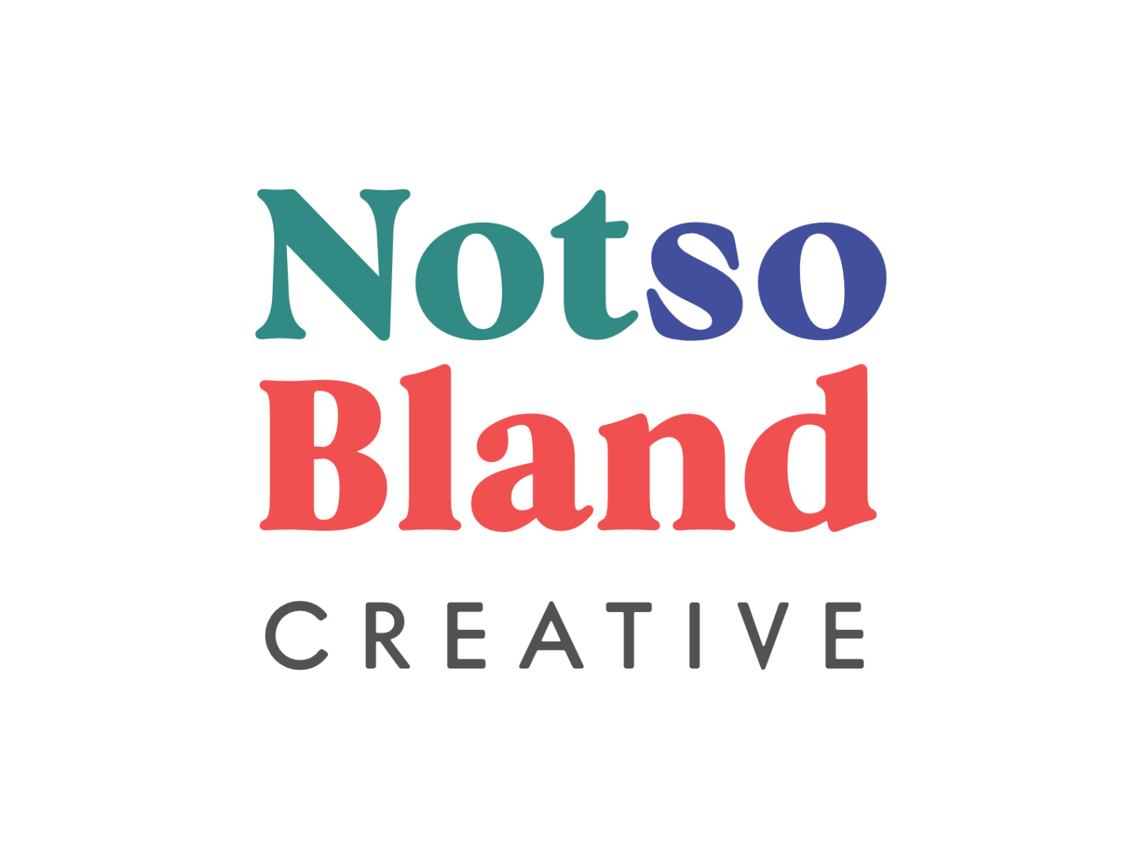 Not So Bland logo by Karla on Dribbble