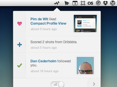 Dribbble Activity for Mac by Jesper van Haaren on Dribbble