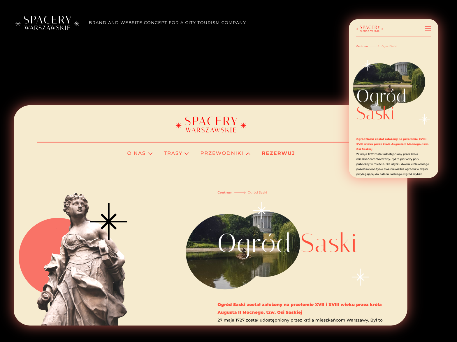 Spacery Warszawskie: brand & UI concept by Ula Sadowska on Dribbble