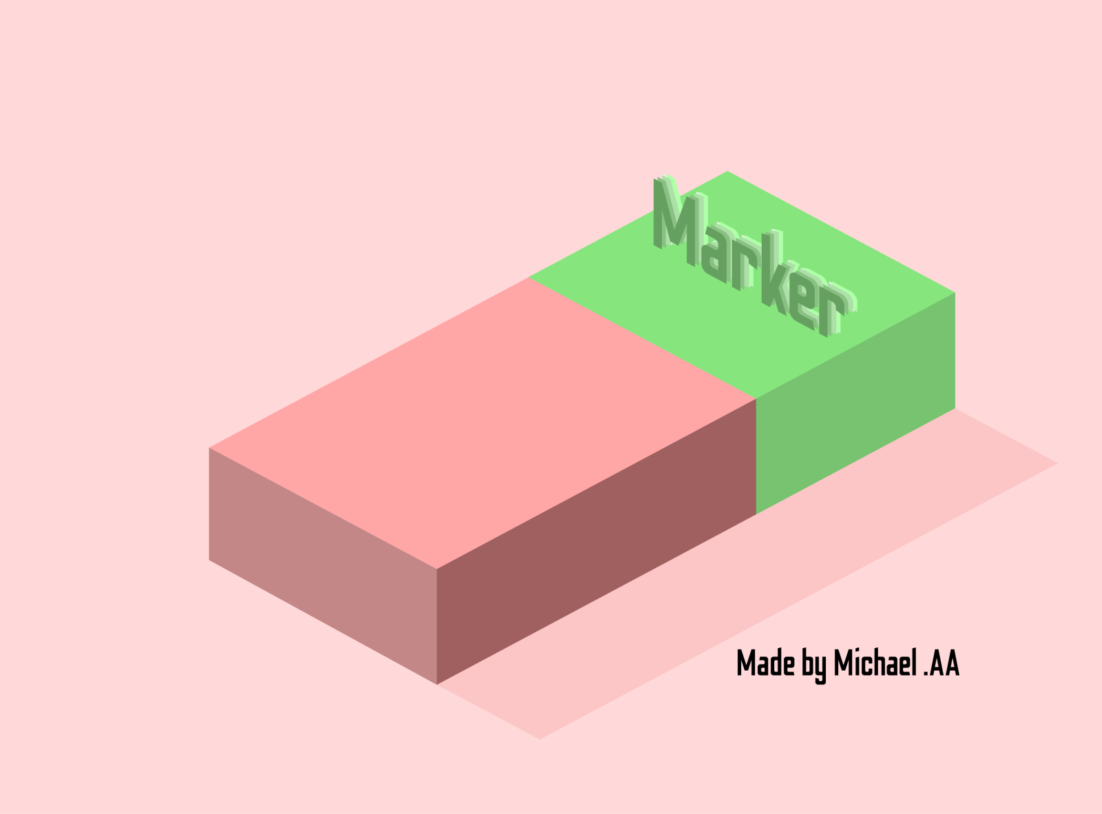 An Isometric Eraser by Michael Aavitsland on Dribbble