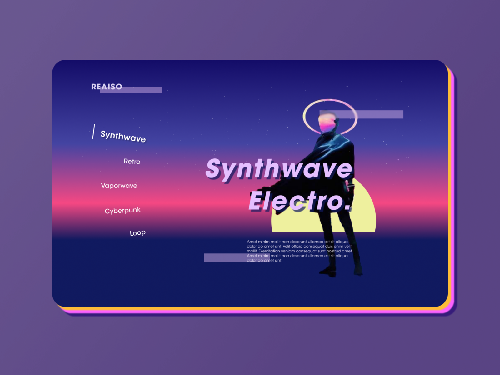 Web Design - Synthwave Style by Xinshu on Dribbble