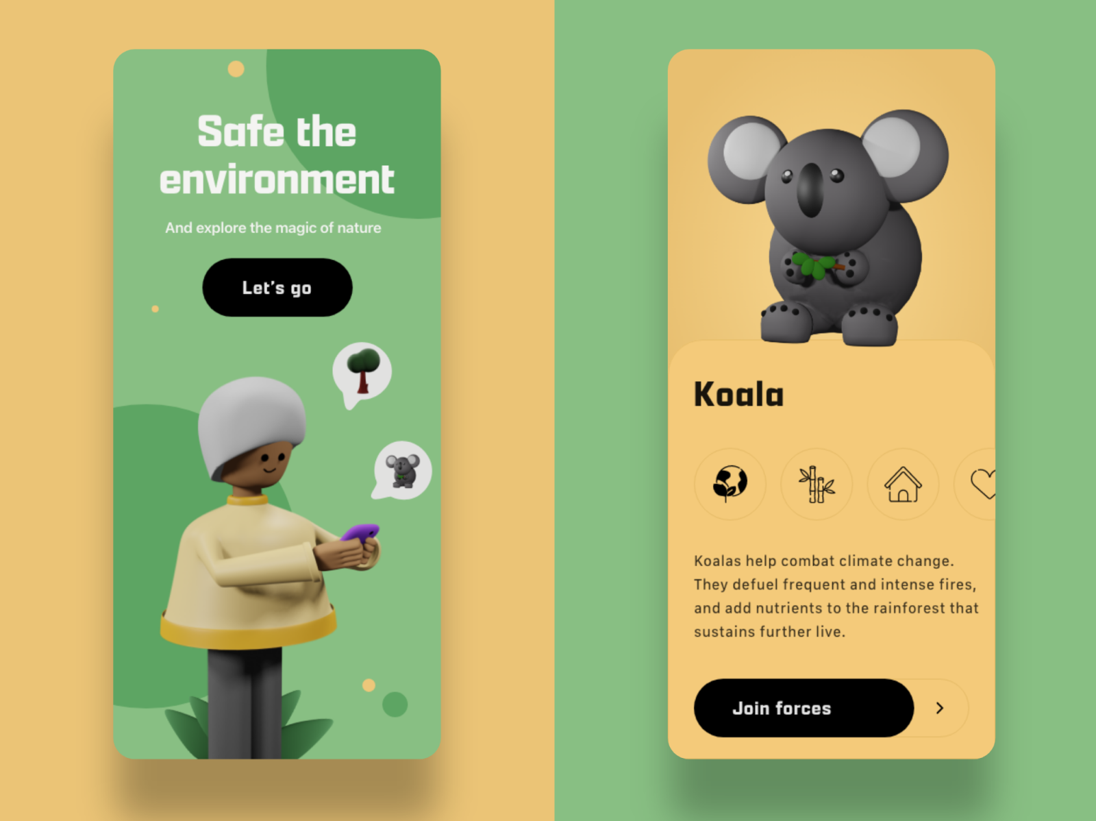 Native animal concept app by Annelou Jansen on Dribbble