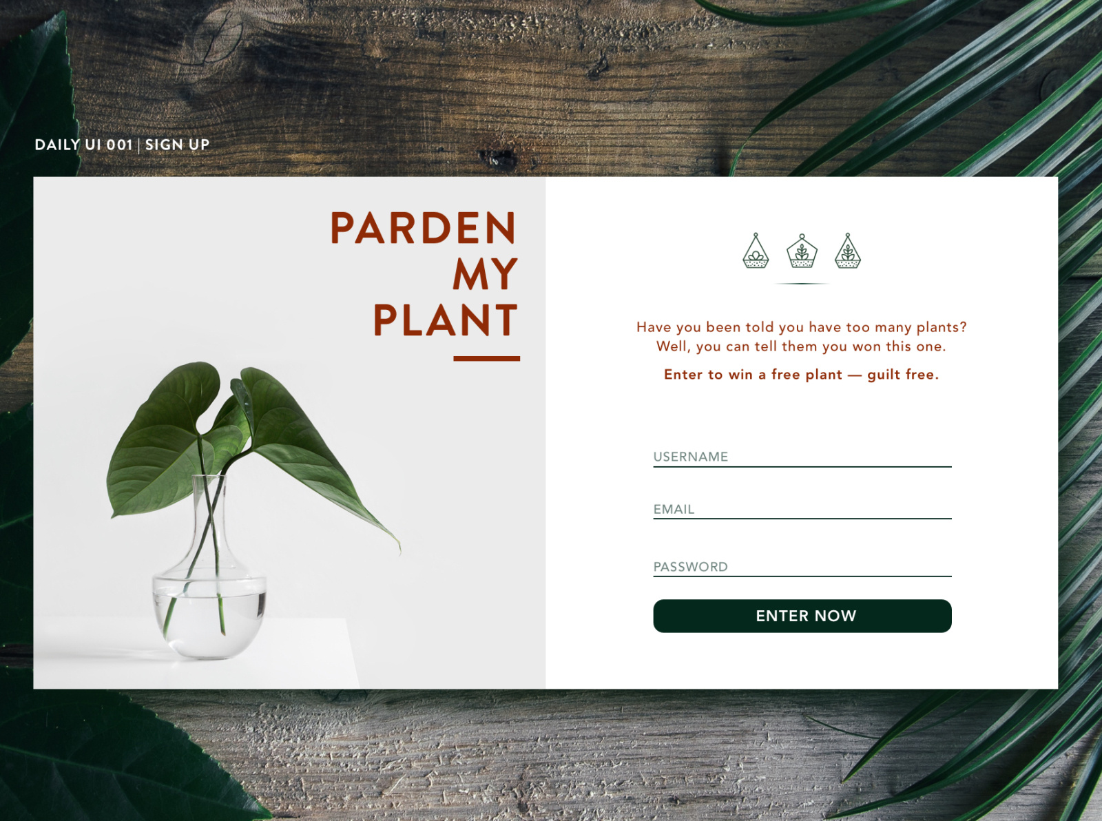 Daily UI 001 | Sign Up by April on Dribbble