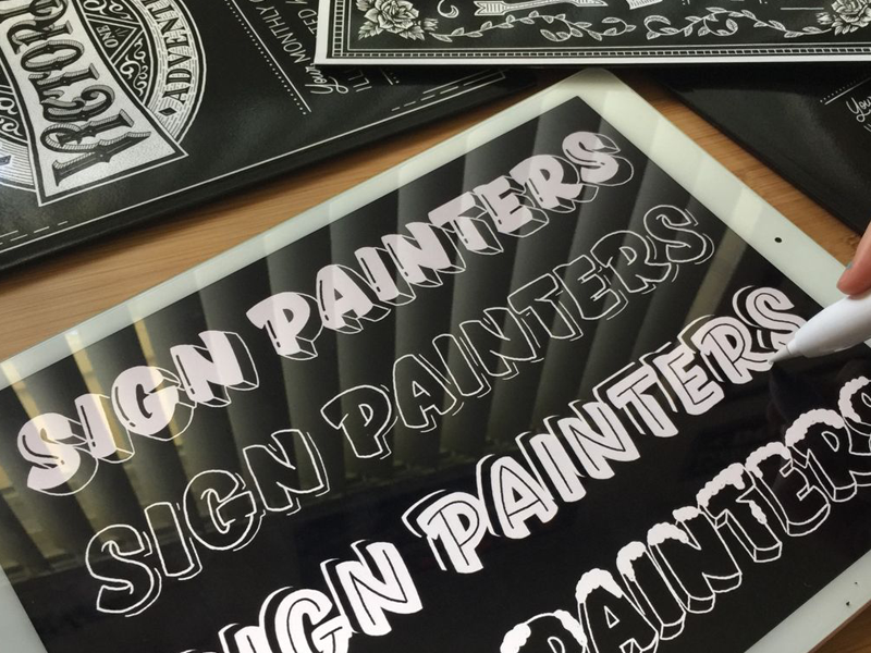 Learn Sign Painters Lettering by Dina Rodriguez on Dribbble