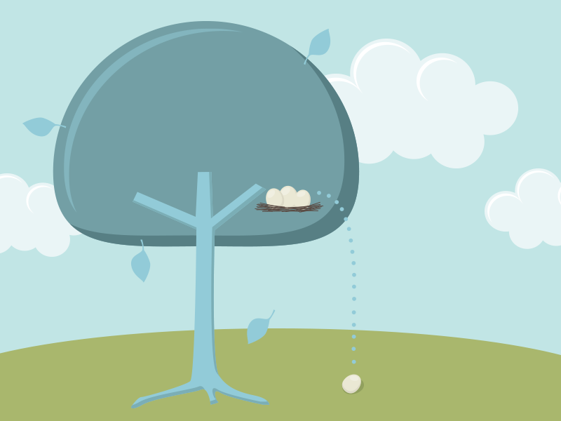 Fallen Egg by Ciara Cable on Dribbble