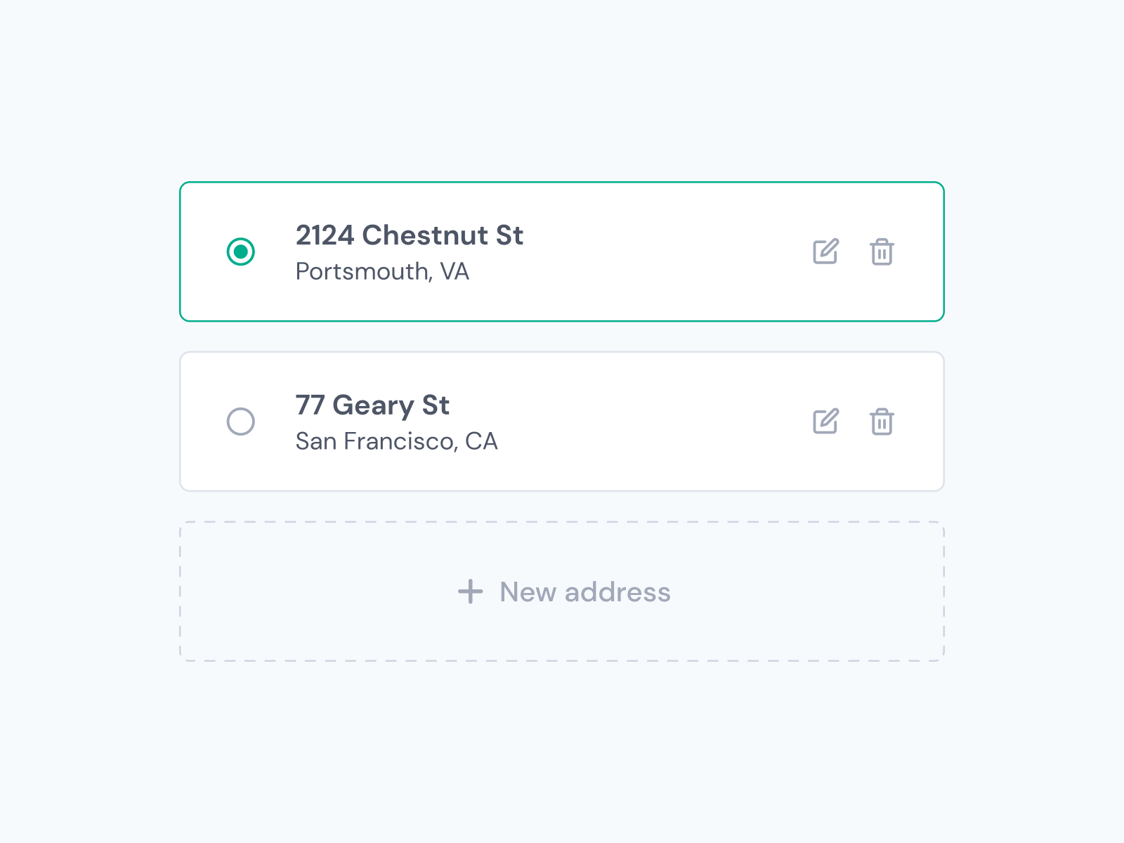 Choose Item - UI Component by Camila Barboza Leão on Dribbble