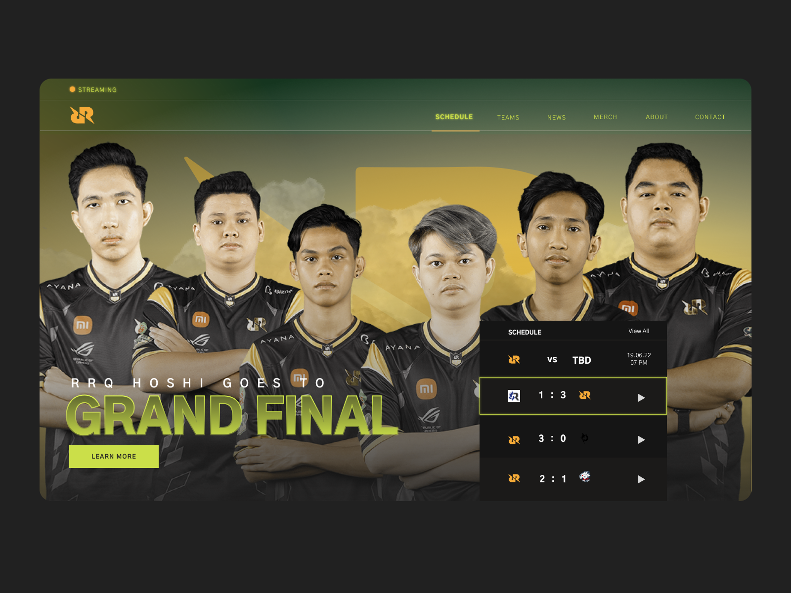 Esport Web by Denny Warisman on Dribbble
