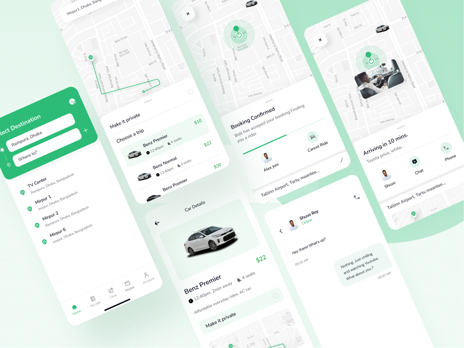 Ride Sharing App by Shuvo on Dribbble