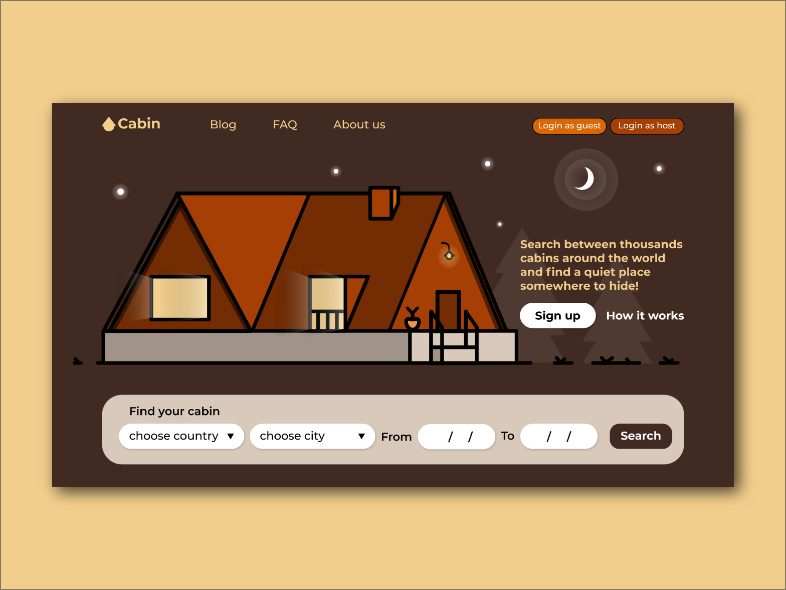 Cabin website by Soheil Faridmanesh on Dribbble