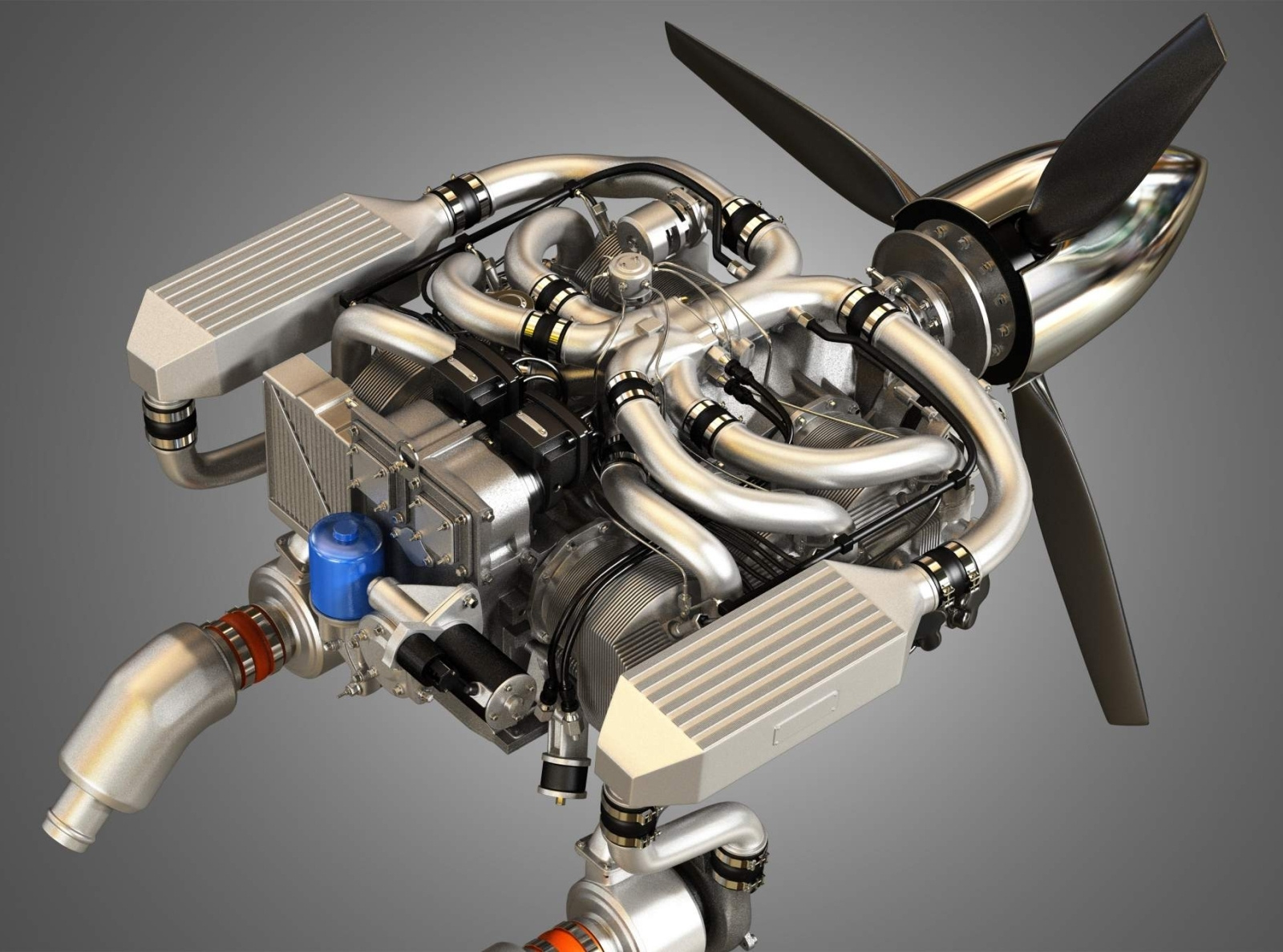 Continental IO 550 Engine 3D Model by RenderHub 3D on Dribbble