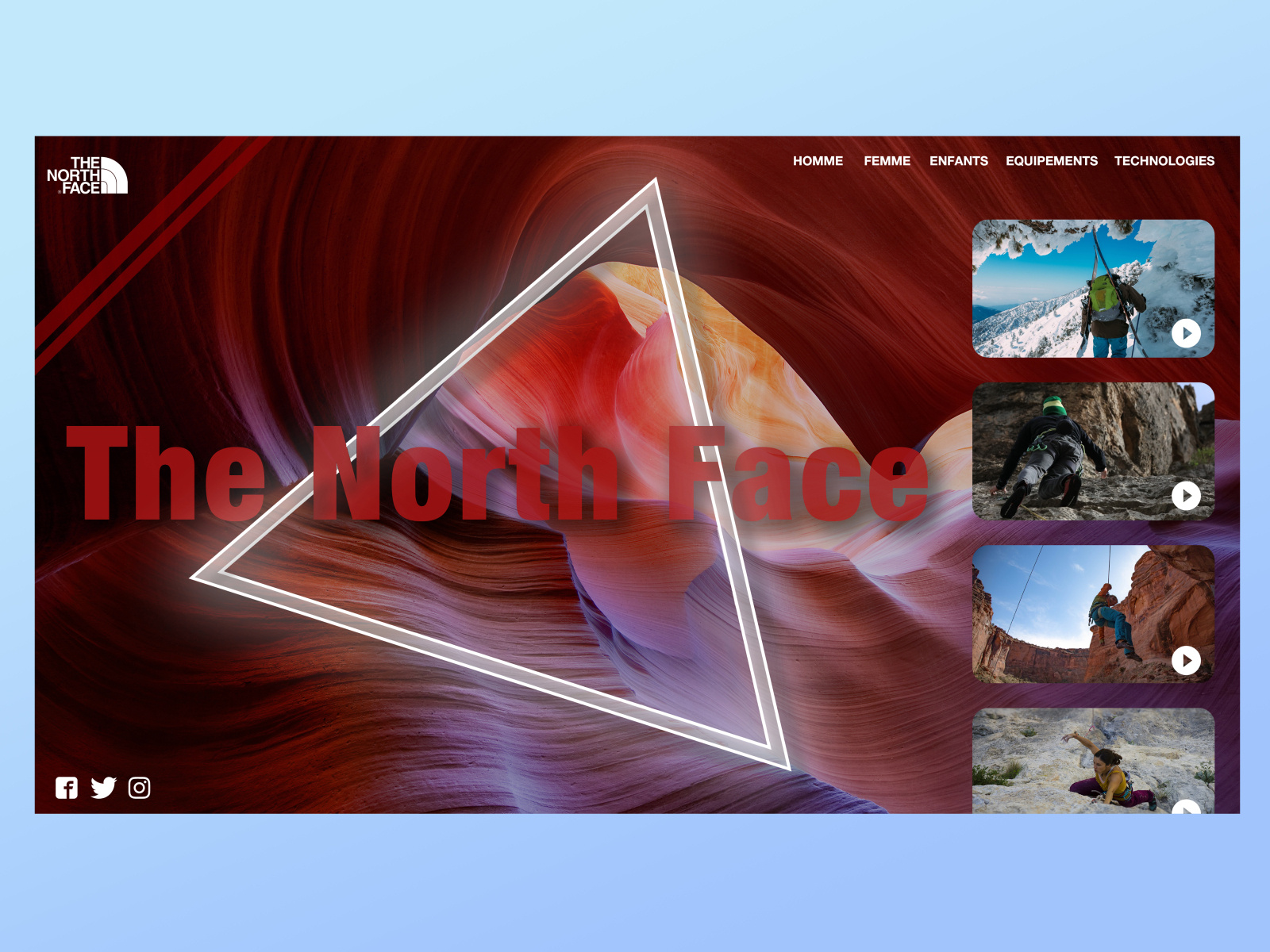 The North Face - Home Page by Tristan Leroy on Dribbble